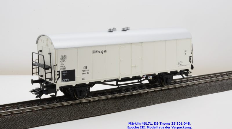 Märklin 46171: DB-Kühlwagen Tnoms 35 – modellbahninfo.org