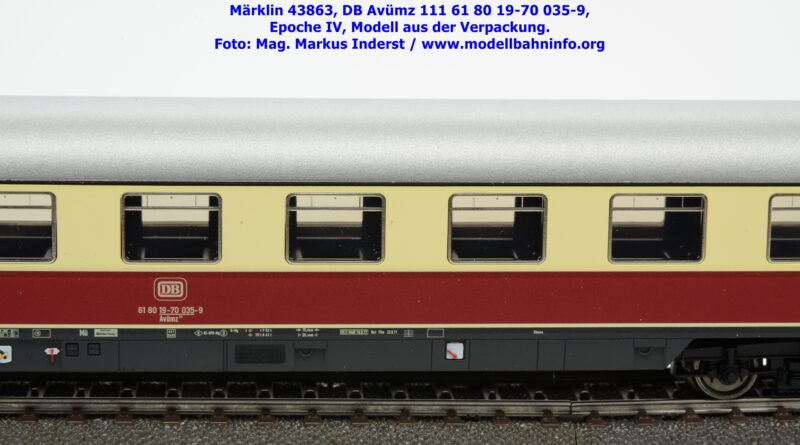 Märklin 43845 / 43862 / 43863 / 43864 / 43894: TEE-Wagen Avümz 111 ...