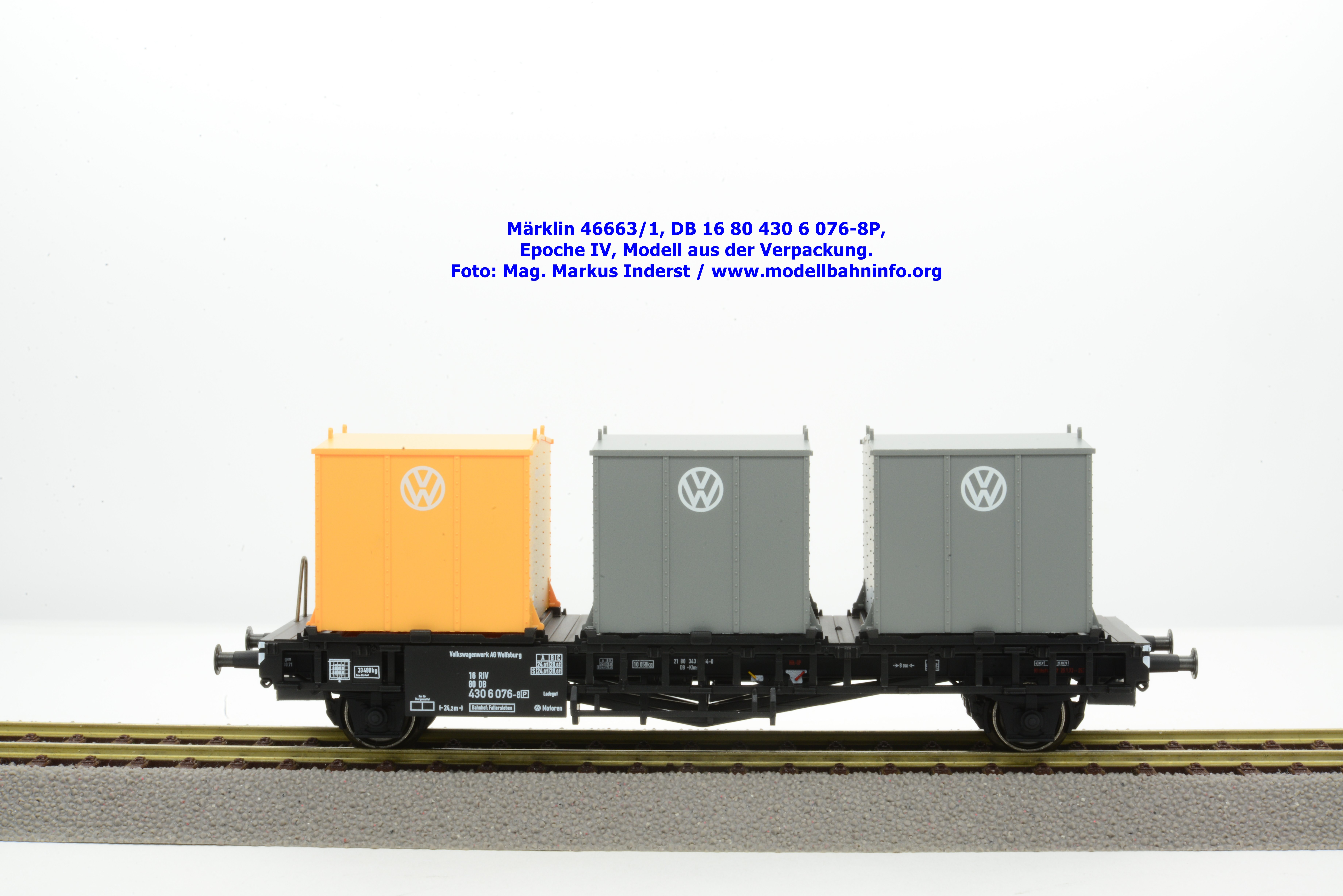 Trix 24161 / 24162 & Märklin 46661 / 46663 – VW Behältertragwagen ...