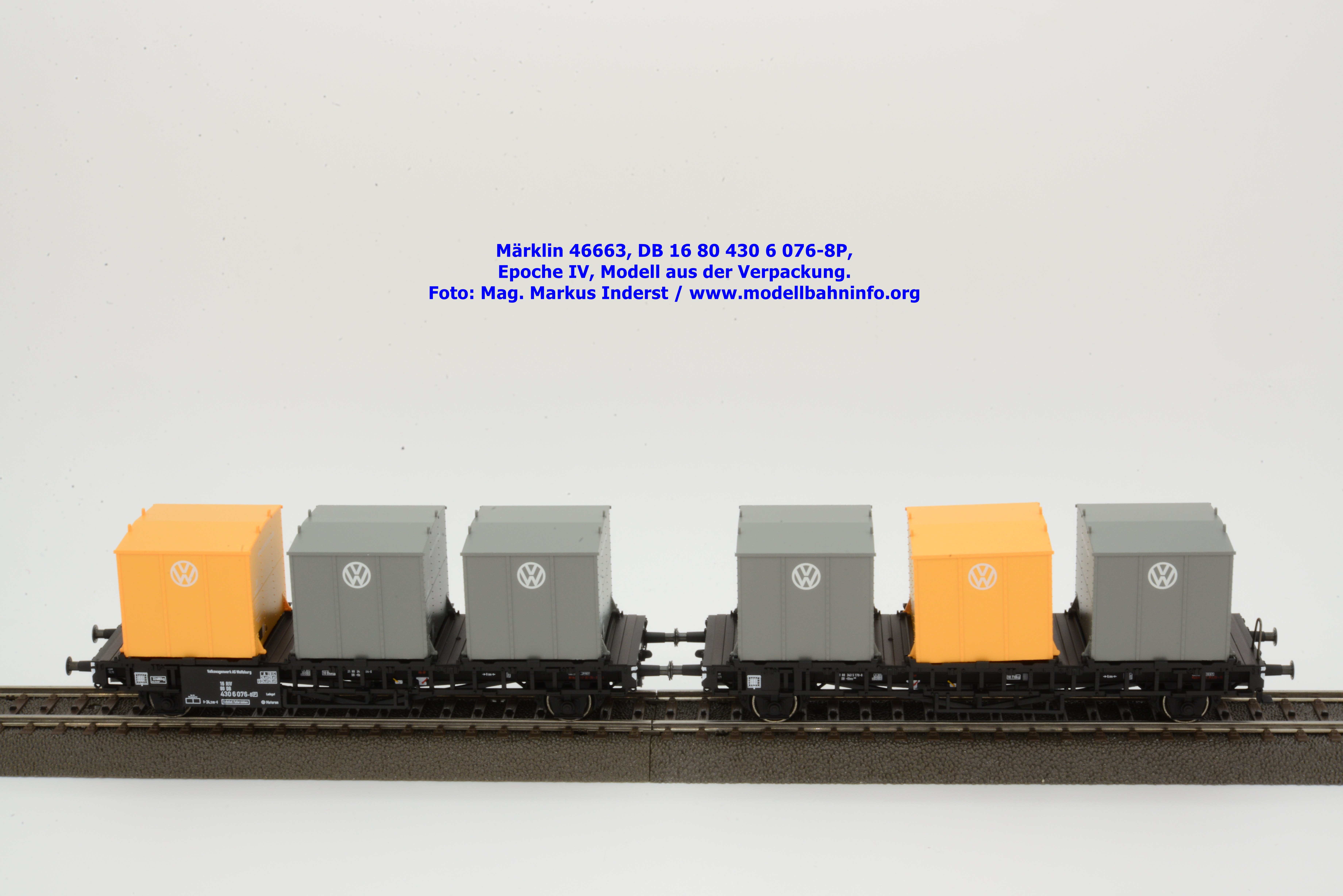 Trix 24161 / 24162 & Märklin 46661 / 46663 – VW Behältertragwagen ...